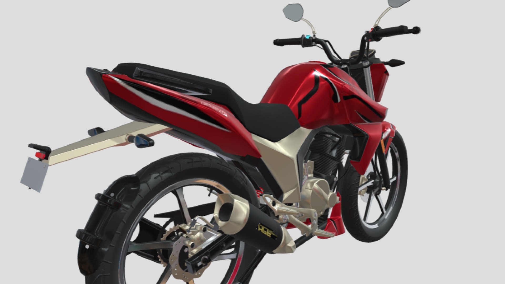 Red Sport Motorcycle 3D Model - TurboSquid 2087567