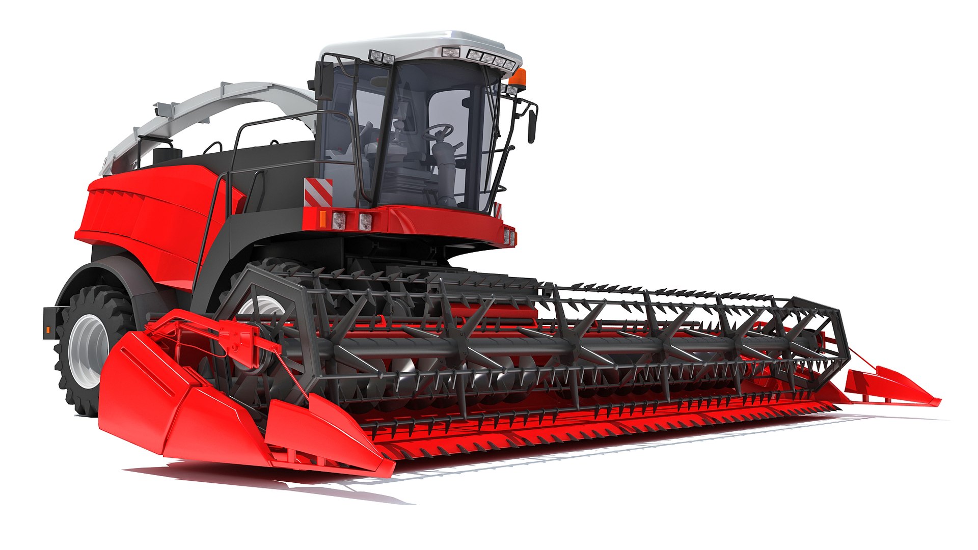3D Red Combine Harvester - TurboSquid 1819999
