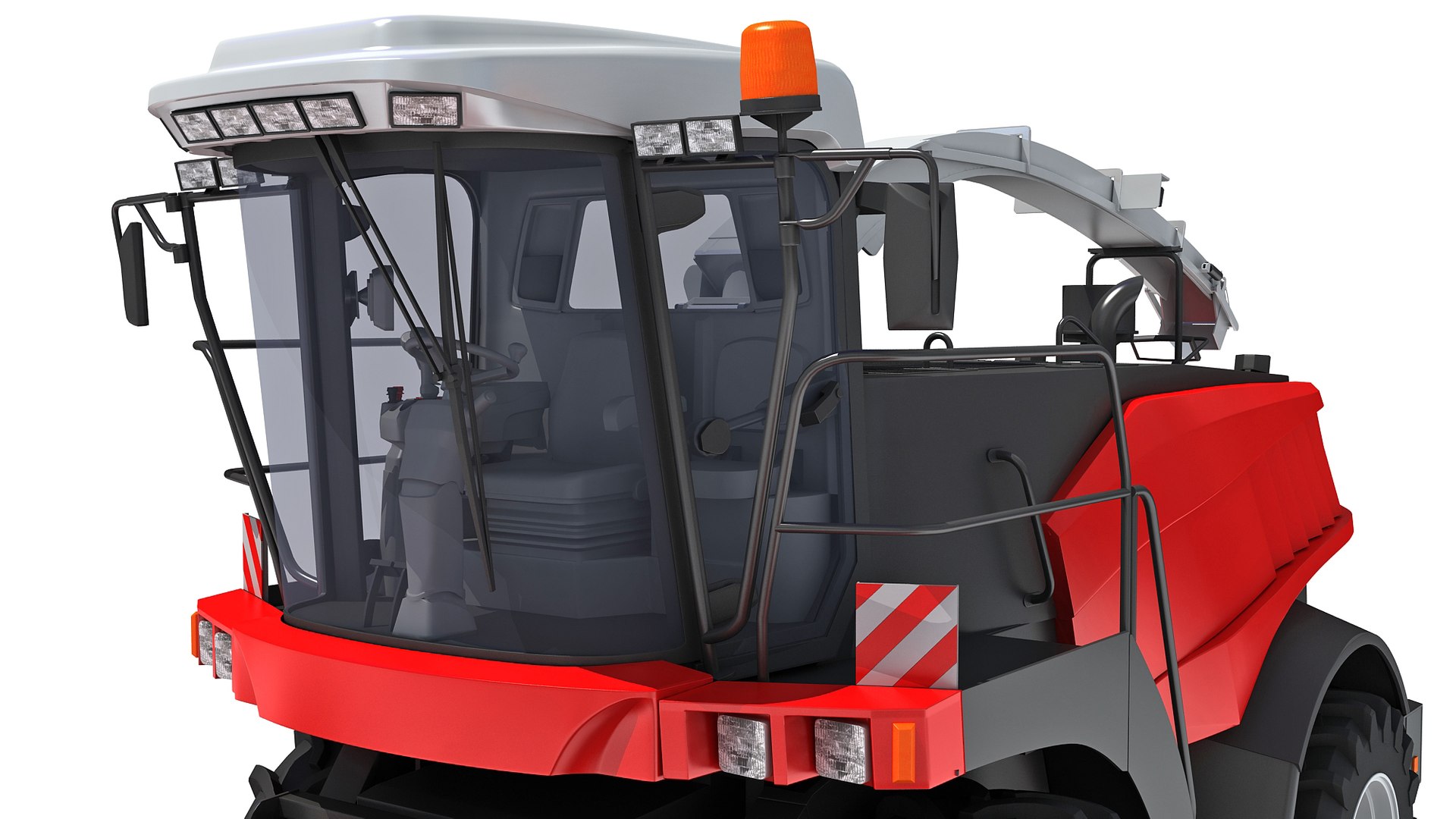 3D Red Combine Harvester - TurboSquid 1819999
