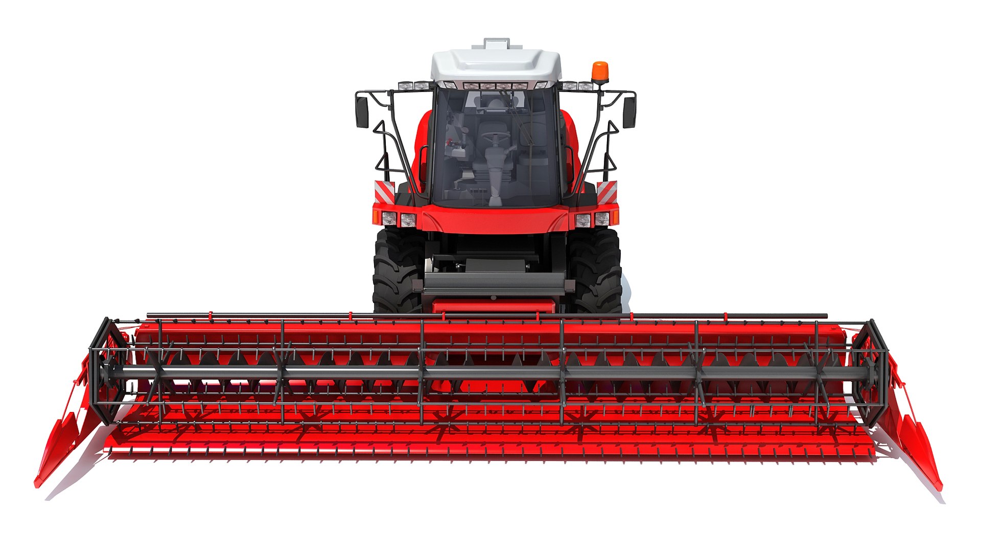 3D Red Combine Harvester - TurboSquid 1819999