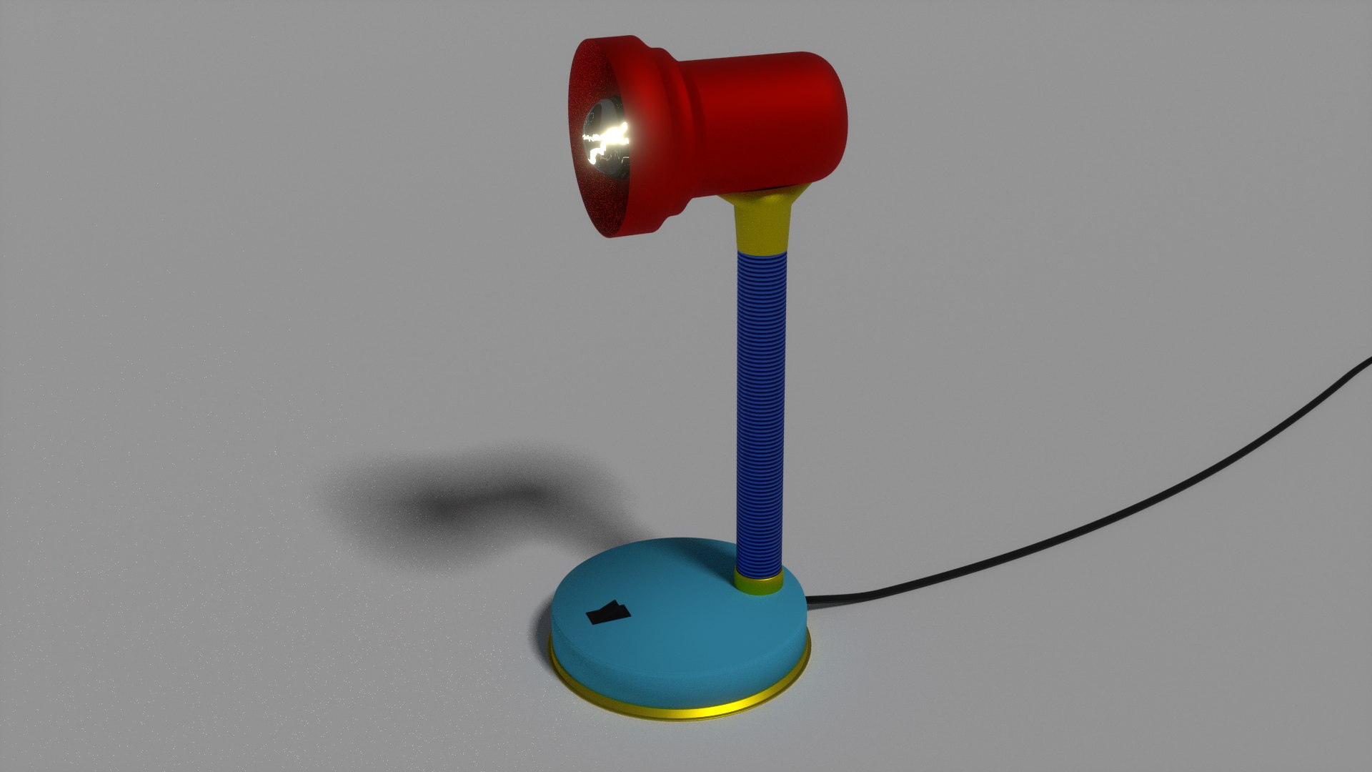 3d colorfull desk lamp light model