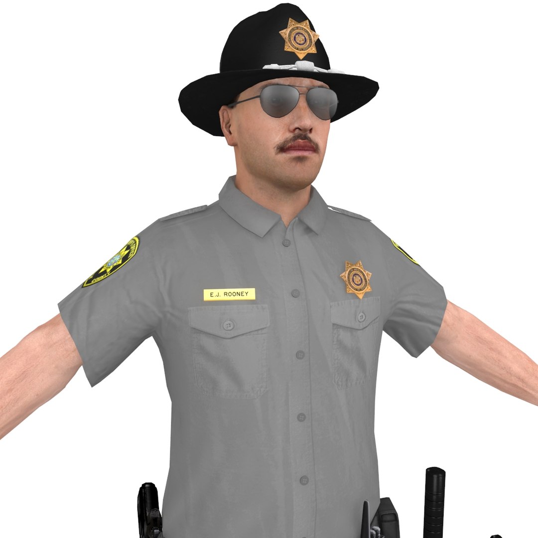 3D Model Sheriff Man Gun - TurboSquid 1353804