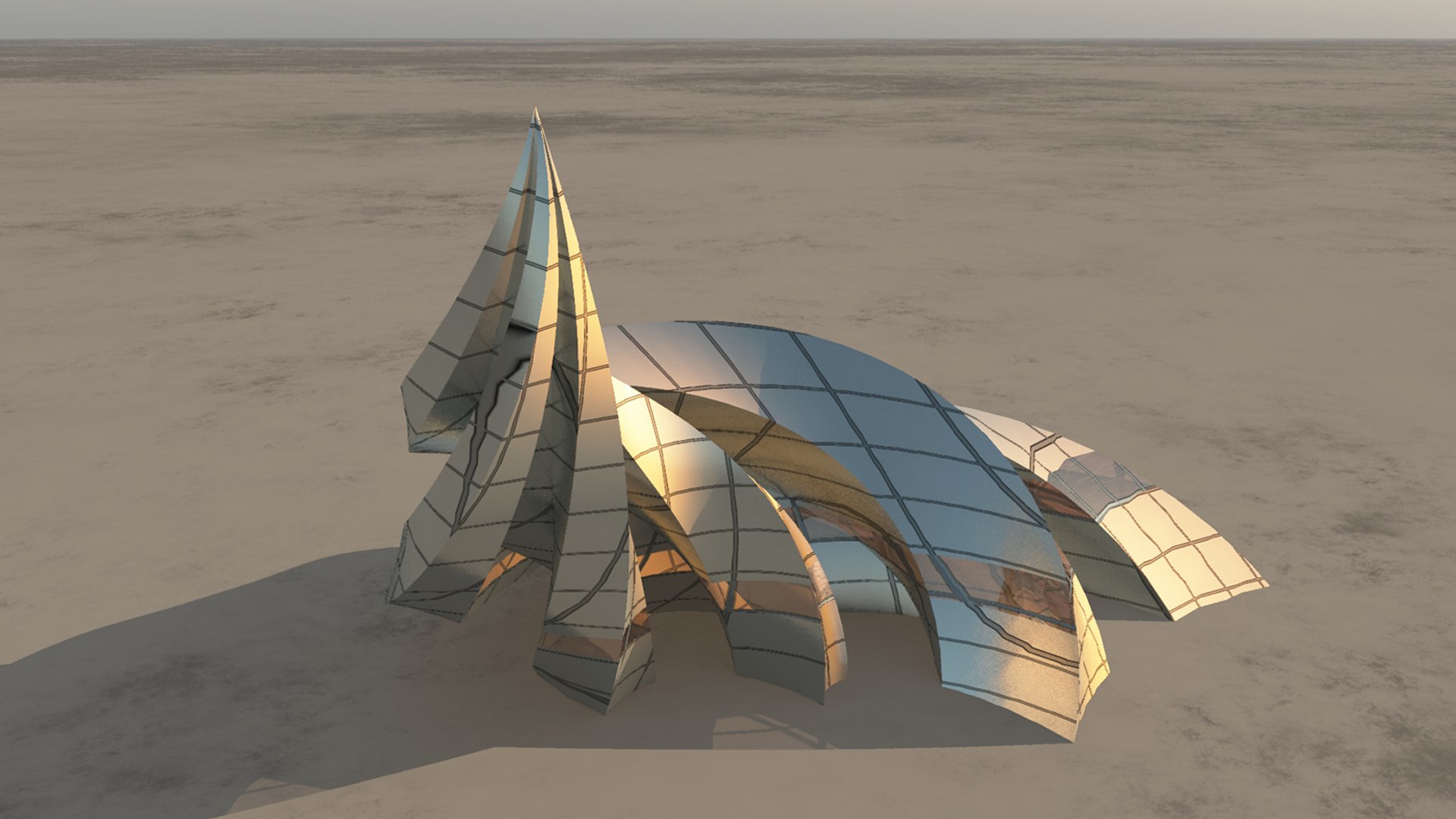 3D Curl Sci Building Futuristic Architecture - TurboSquid 1437082