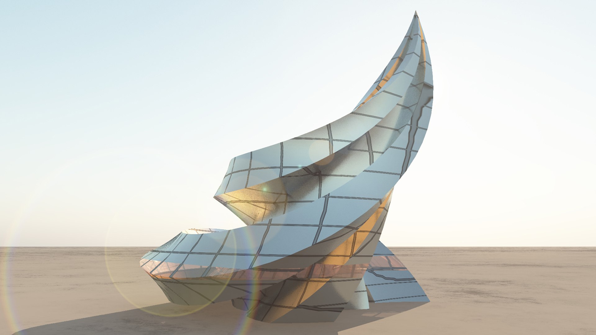 3D Curl Sci Building Futuristic Architecture - TurboSquid 1437082