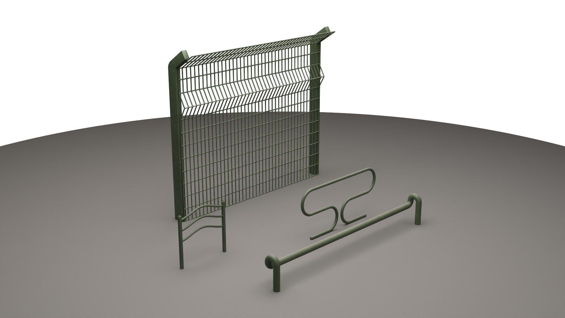 3D Model Park Fences Pack - TurboSquid 2288286