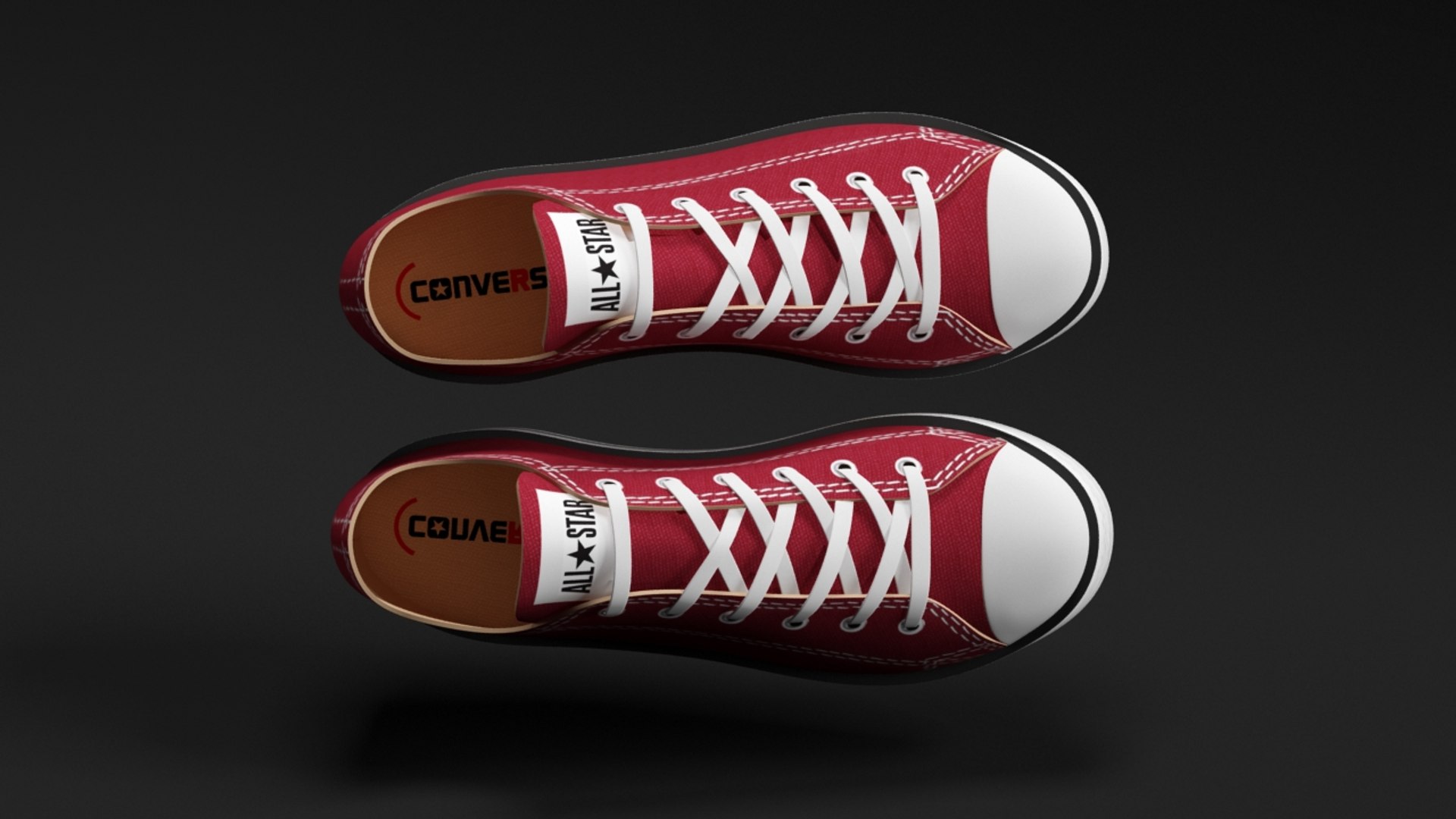 converse star sneakers 3d max