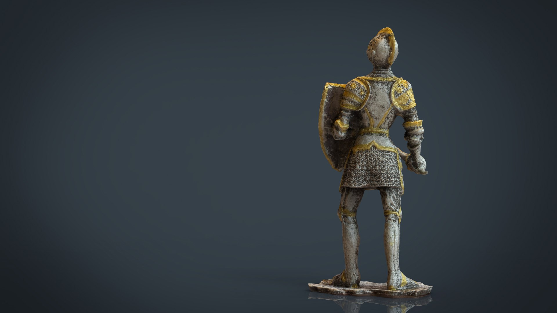 max medieval knight statue
