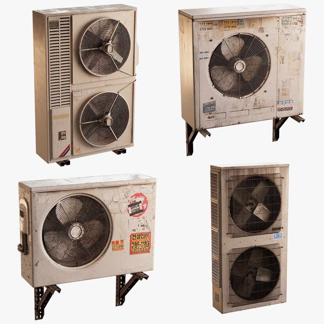 3D Model Air Conditioner Condenser - Photorealistic Set - TurboSquid ...