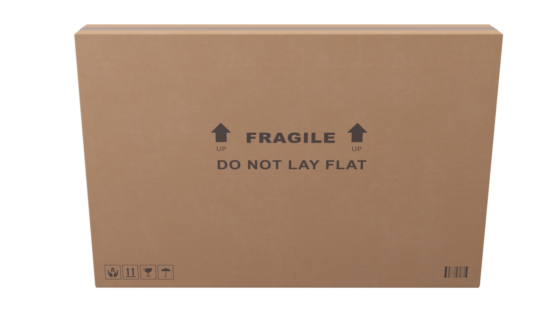 3D Cardboard Box 120x15x80cm Model - TurboSquid 1994199