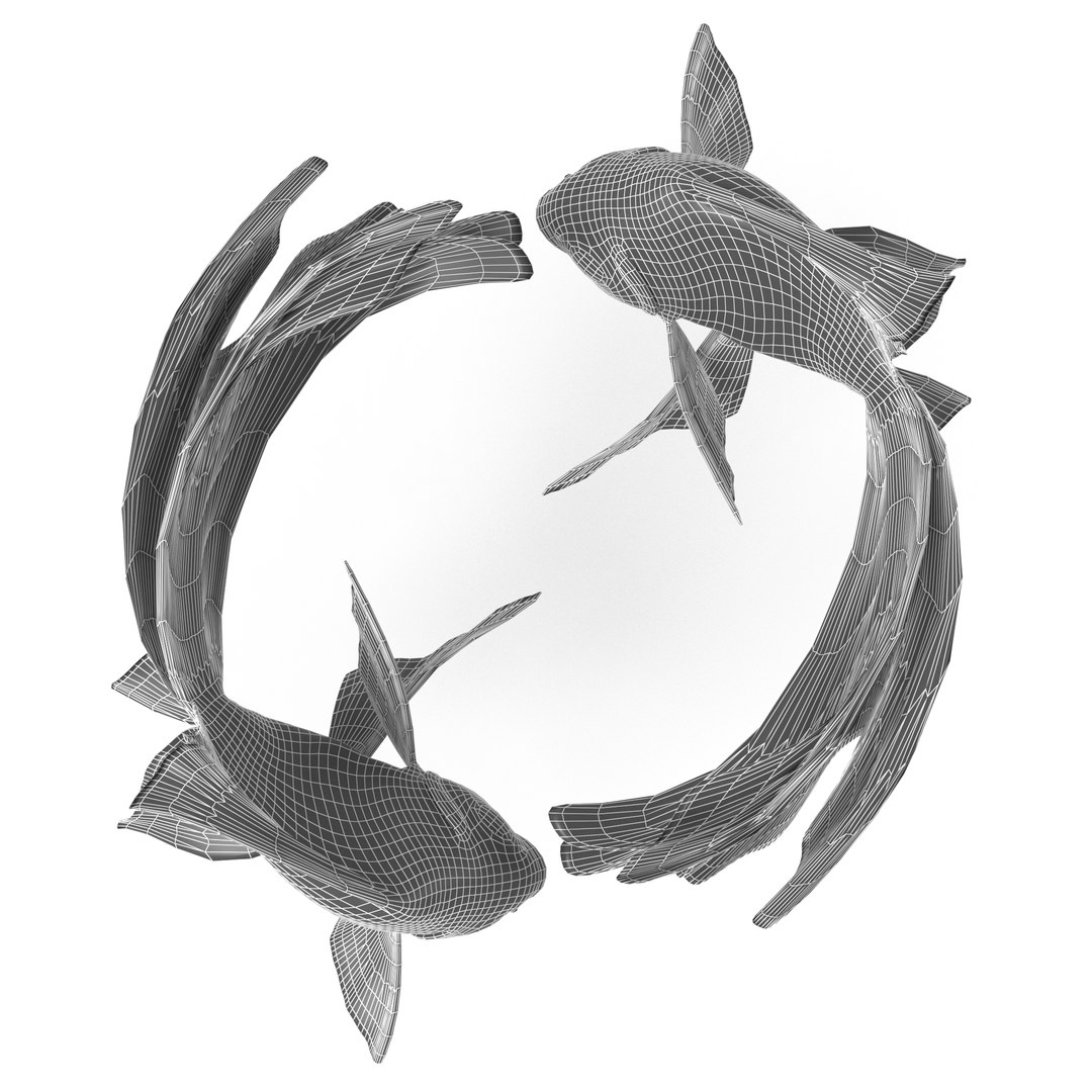 Yin Yang Fish Model - TurboSquid 1504561