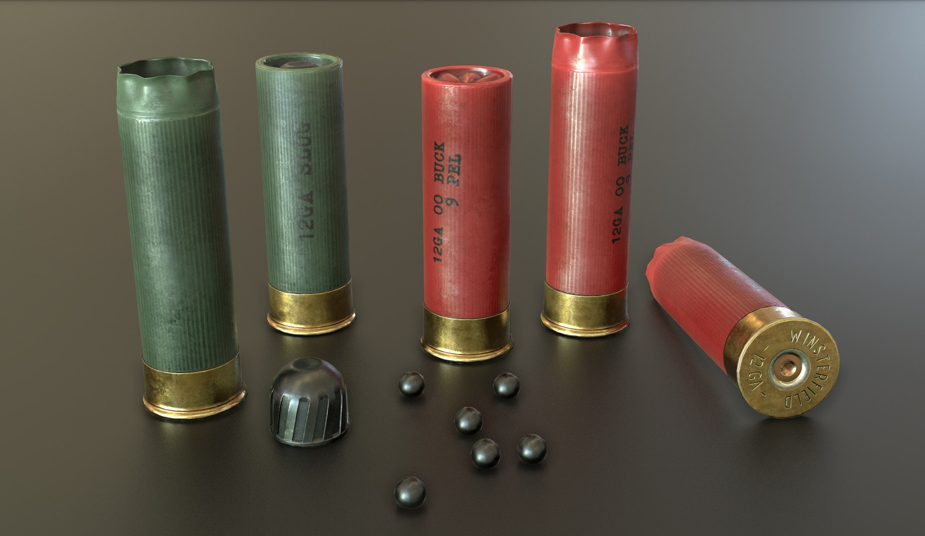 Shells 12 Gauge Ammunition 3D - TurboSquid 1379239