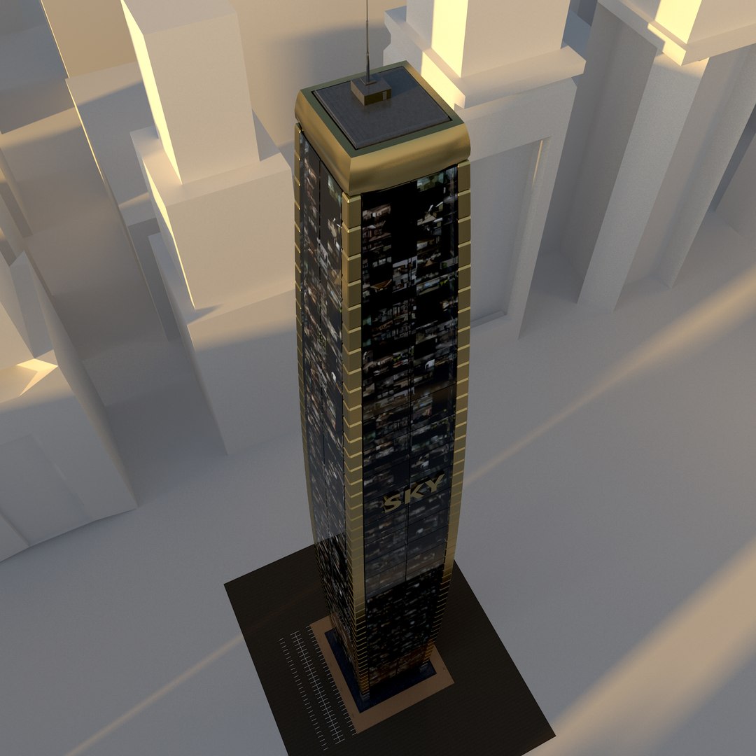 Skyscraper day night 3D model - TurboSquid 1553998