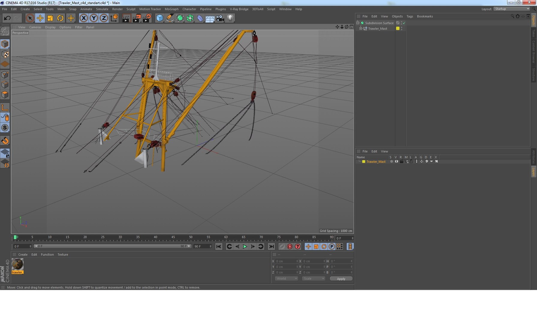 3D Trawler Mast Trawls Model - TurboSquid 1606889