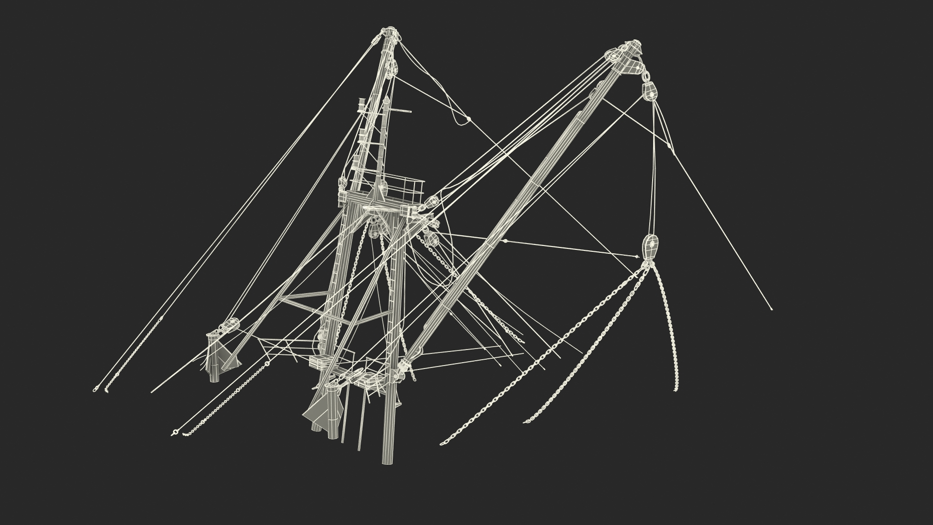 3D Trawler Mast Trawls Model - TurboSquid 1606889