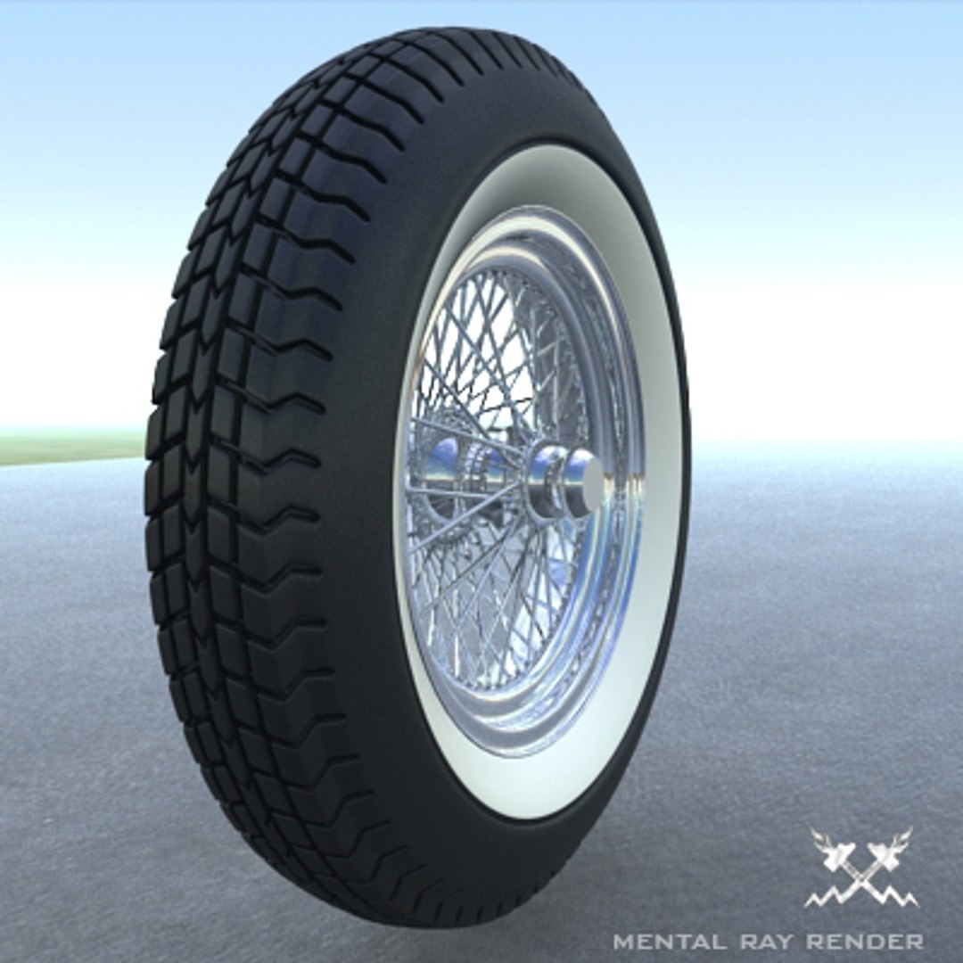 3d Old Timer Wire Wheel Model