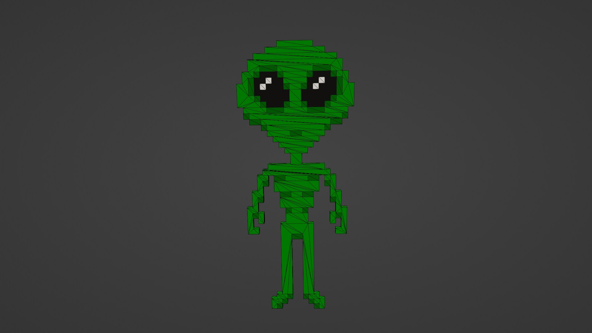Pixel Alien Character 3D Model - TurboSquid 2184684