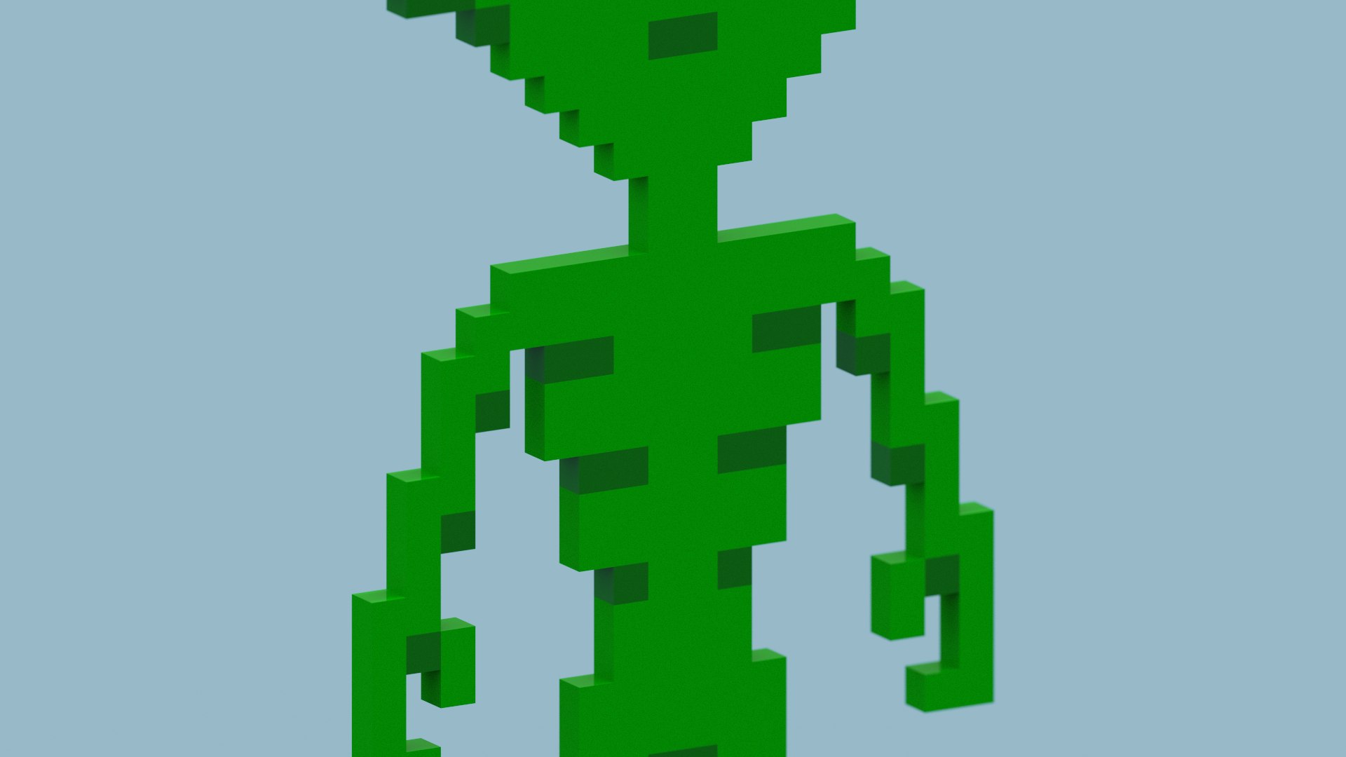 Pixel Alien Character 3D Model - TurboSquid 2184684
