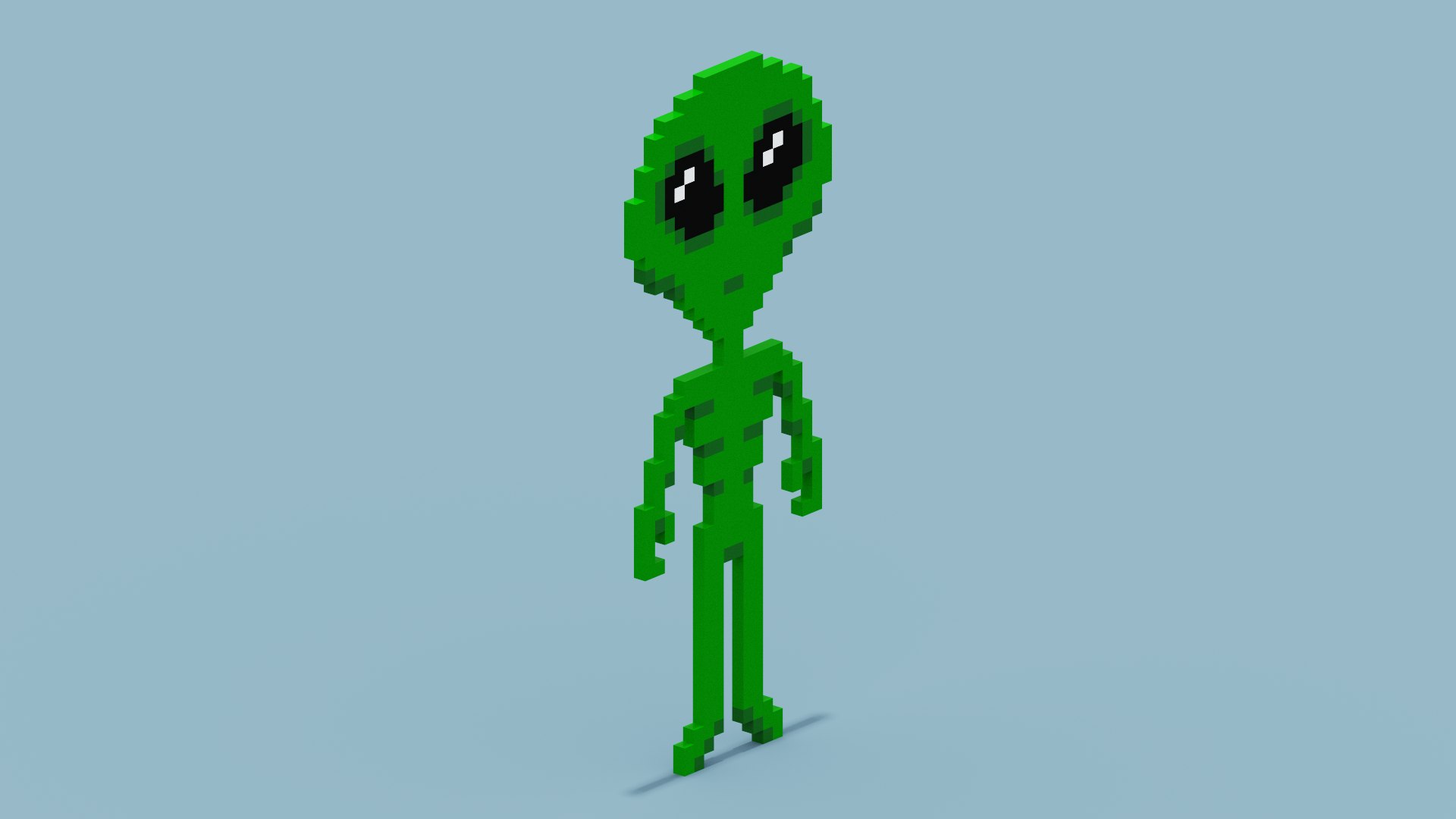 Pixel Alien Character 3D Model - TurboSquid 2184684