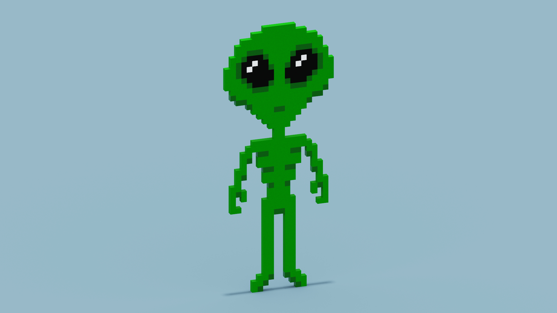 Pixel Alien Character 3D Model - TurboSquid 2184684