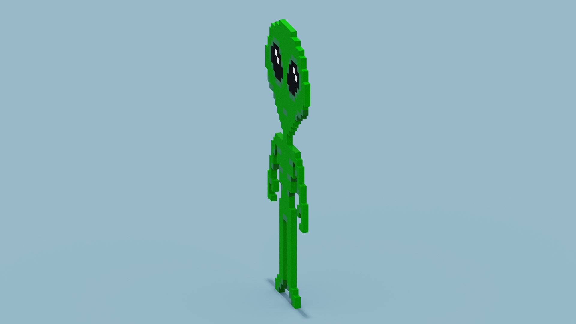 Pixel Alien Character 3D Model - TurboSquid 2184684