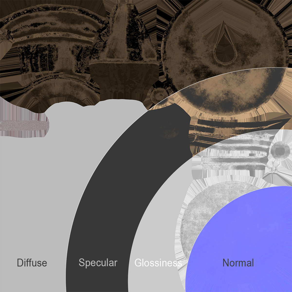 3D Table Candle Holder 8K PBR Textures model - TurboSquid 1994948