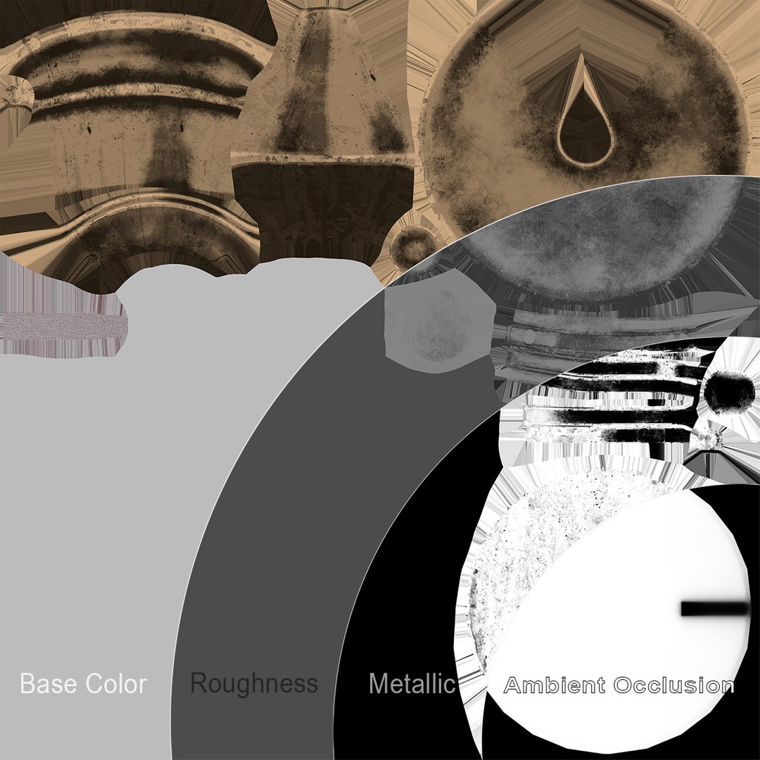 3D Table Candle Holder 8K PBR Textures Model - TurboSquid 1994948