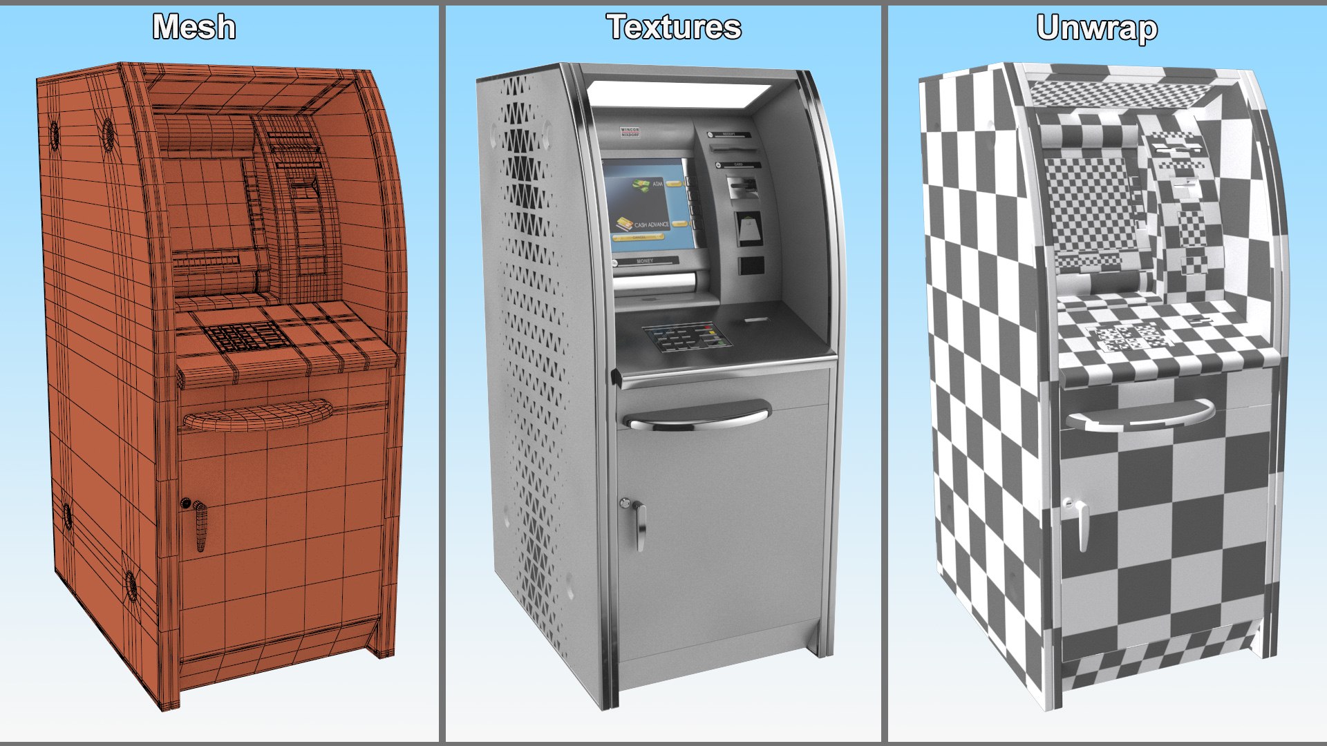 ATM Machine Kiosk 3D - TurboSquid 2391784