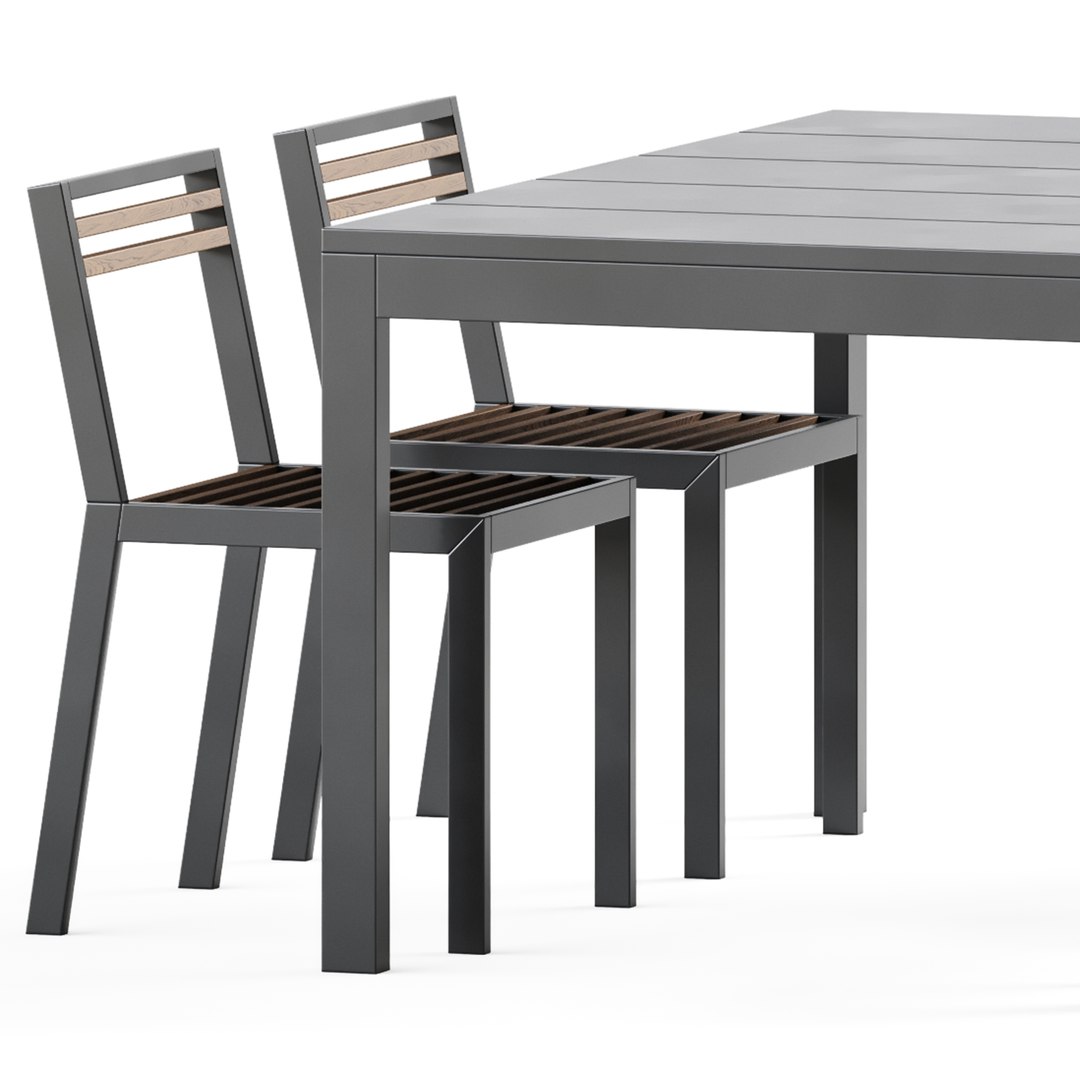 Table Na Xemena And Chair Dna Teak By Gandia Blasco 3D Model ...