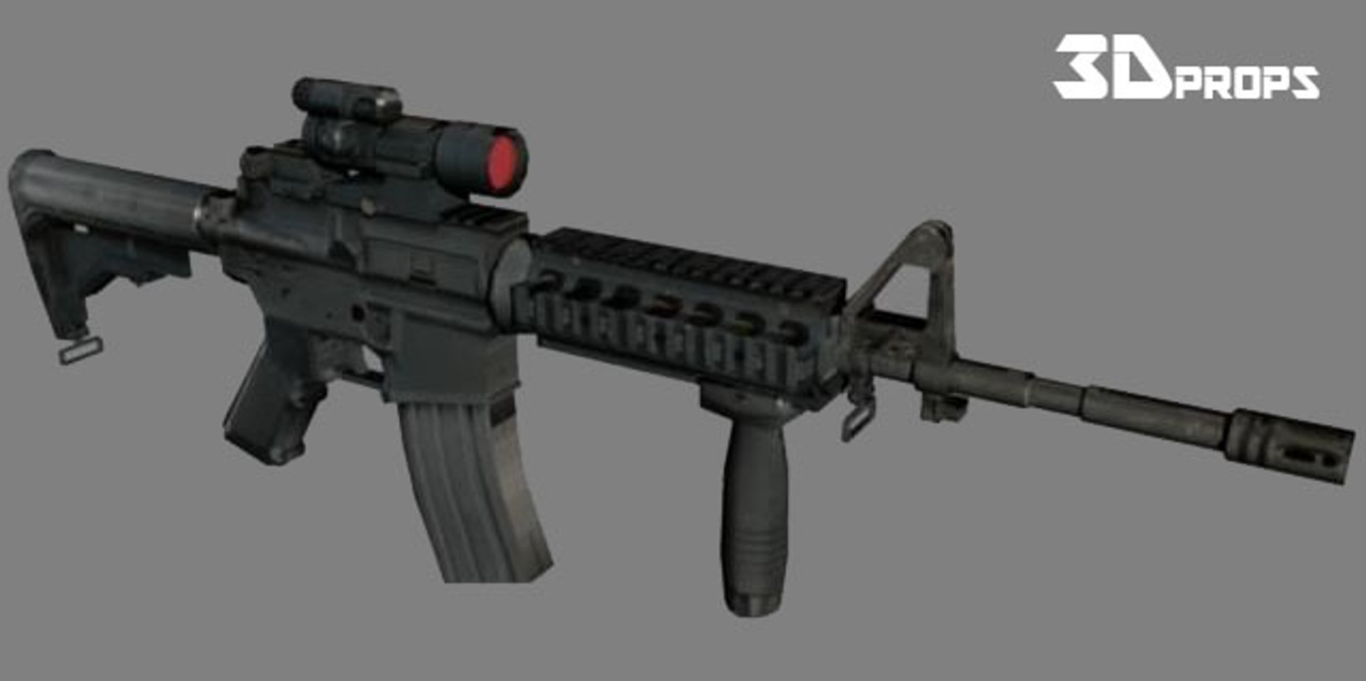 3ds Max M4a1 Assault Rifle