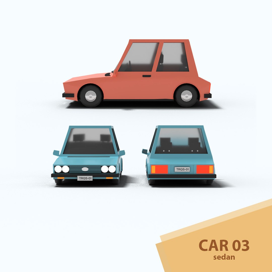 Cartoon Cars Pack Model - TurboSquid 1985631