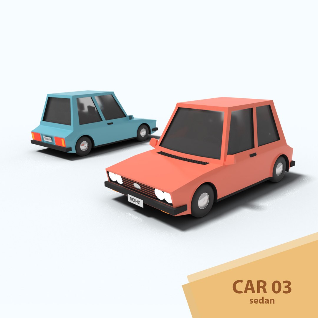 Cartoon Cars Pack Model - TurboSquid 1985631