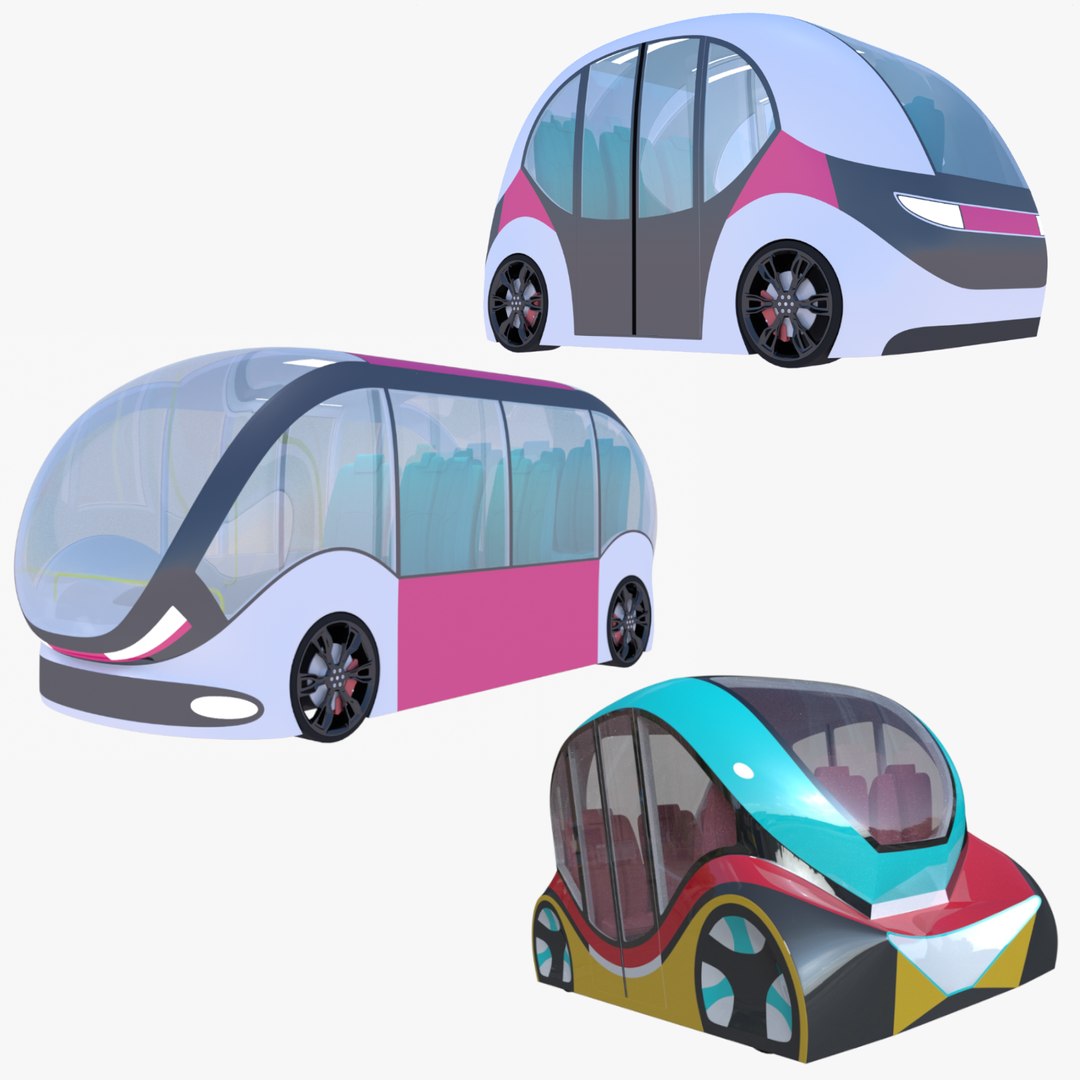 3D Shuttle Minibuses Collection - TurboSquid 2059923