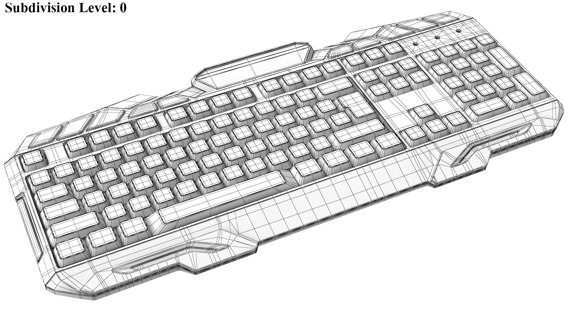 3D Computer Keyboard Blue Light - TurboSquid 1819168