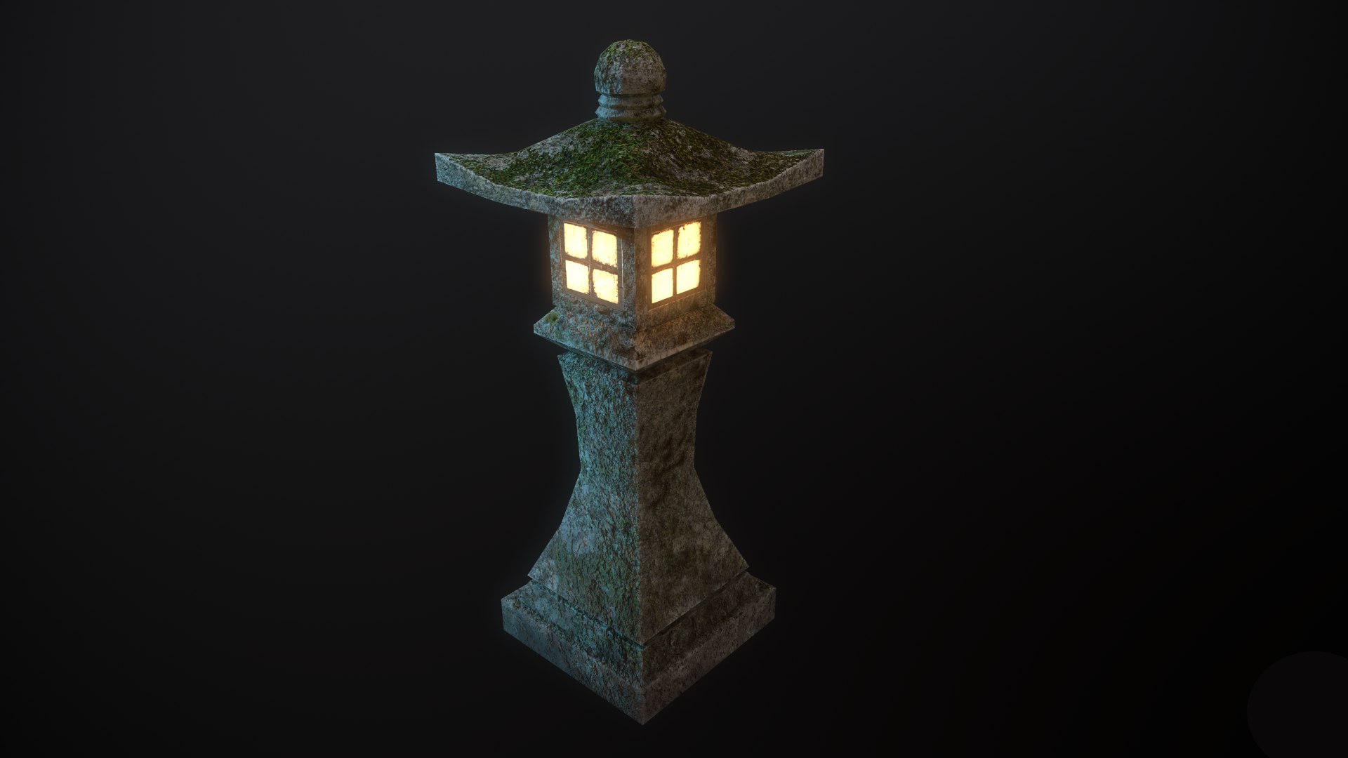 3D realistic stone lanterns - TurboSquid 1654556