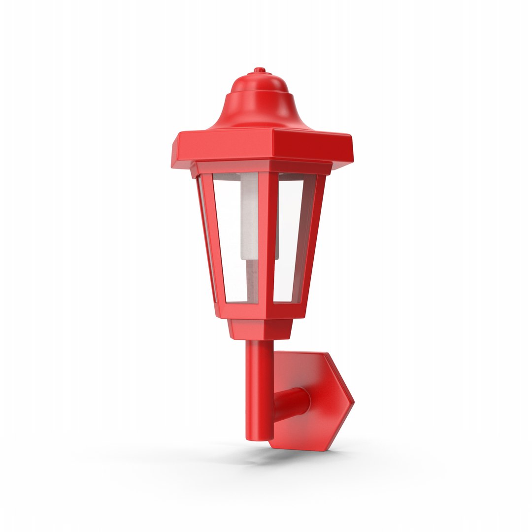 Red Street Lamp 3D Model - TurboSquid 1926441