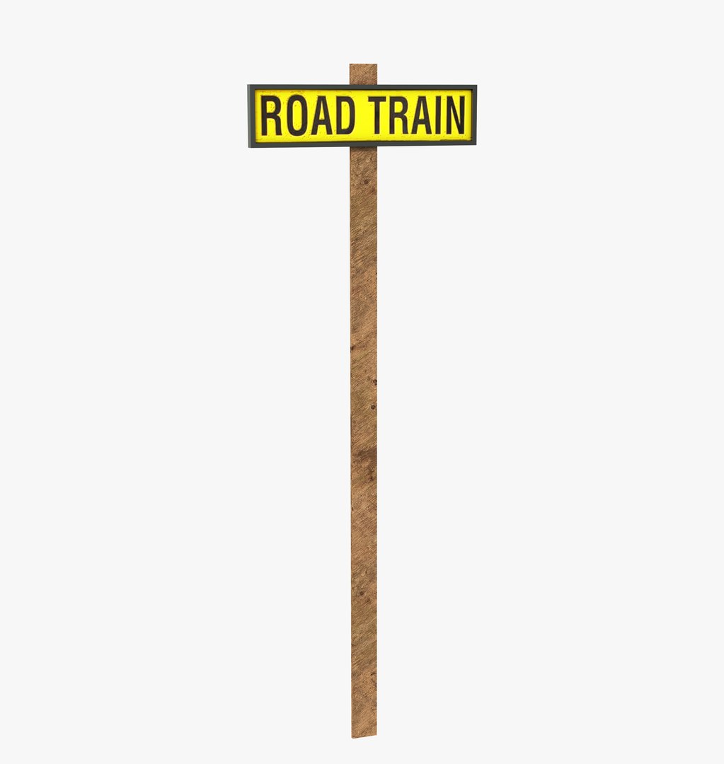 Free 3D Road Train Sign - TurboSquid 1744298