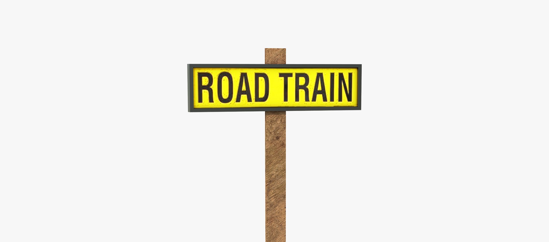 Free 3D Road Train Sign - TurboSquid 1744298