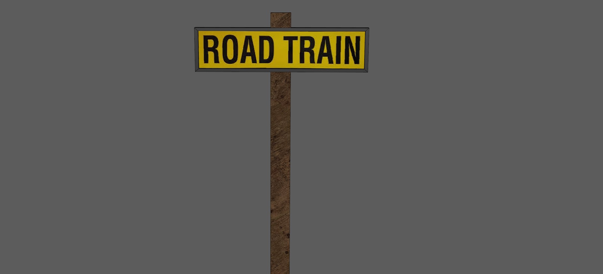 Free 3D Road Train Sign - TurboSquid 1744298