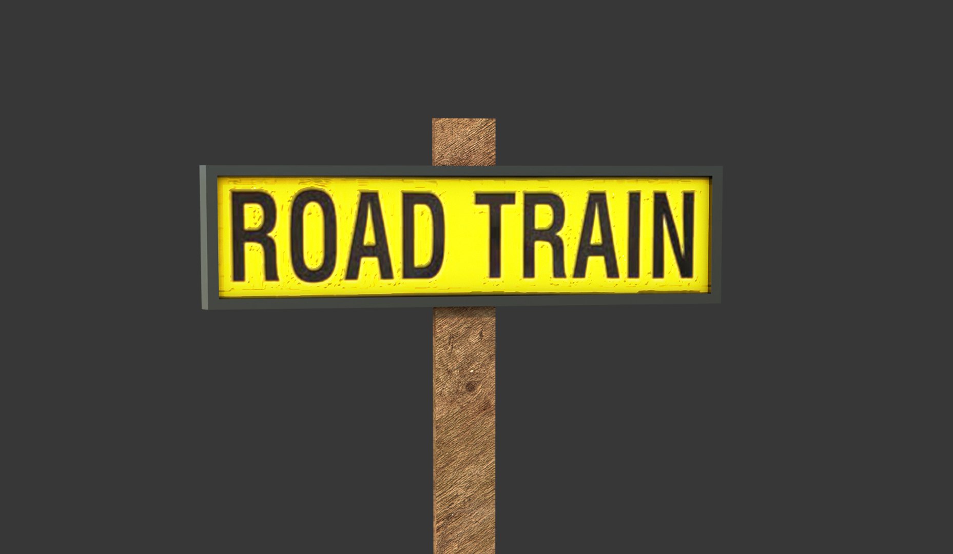 Free 3D Road Train Sign - TurboSquid 1744298