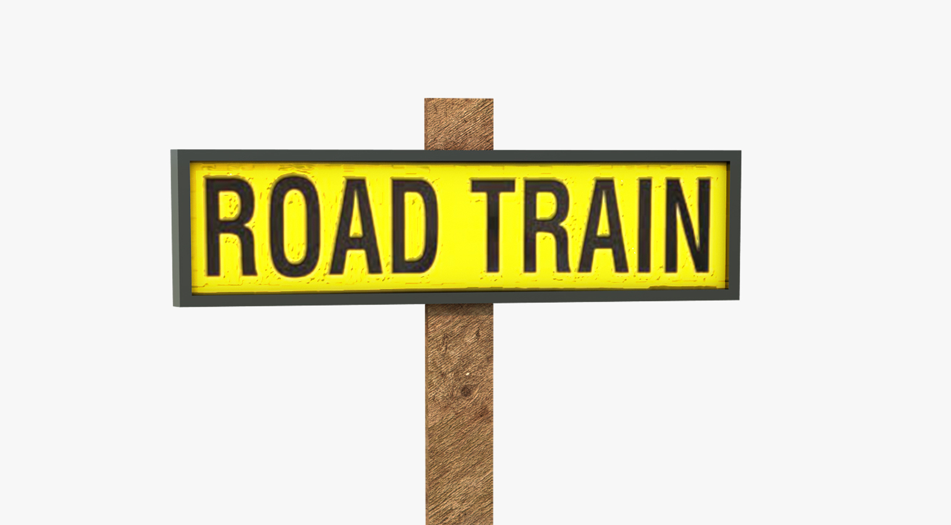 Free 3D Road Train Sign - TurboSquid 1744298