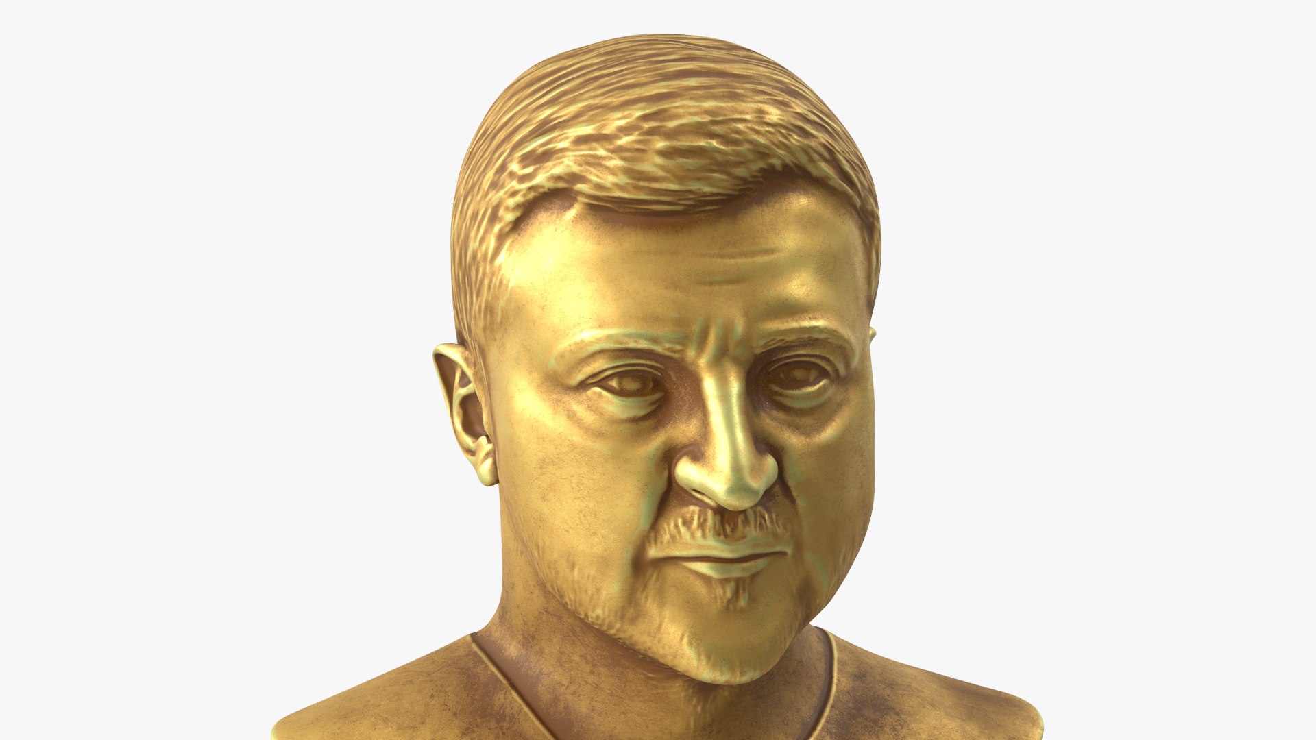 3D Golden Bust Of Zelensky - TurboSquid 2387206
