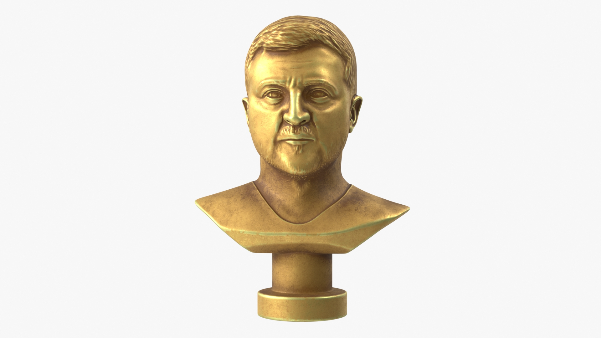 3D Golden Bust Of Zelensky - TurboSquid 2387206