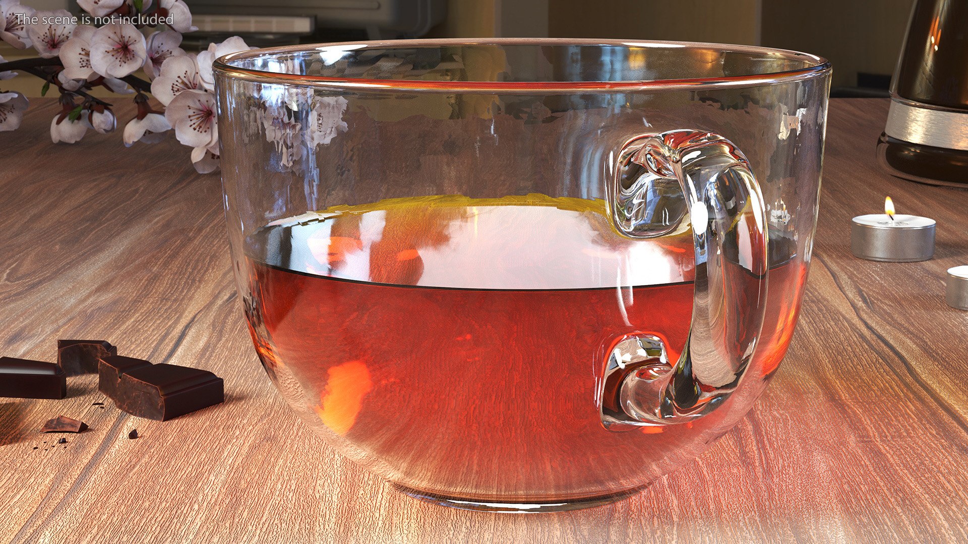 3D Half Full Empty Glass Tea Cup Model - TurboSquid 2083664