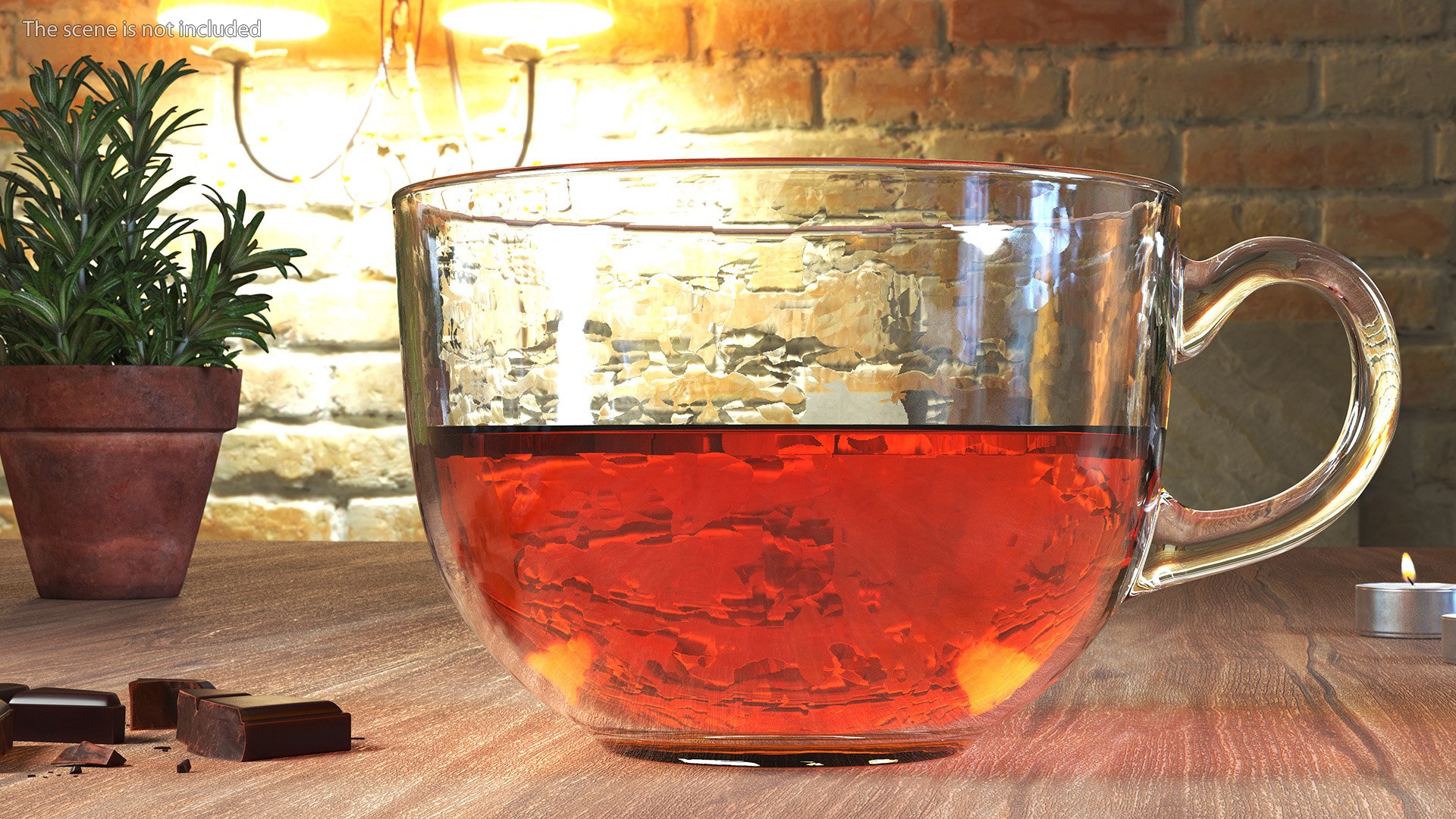 3D Half Full Empty Glass Tea Cup Model - TurboSquid 2083664