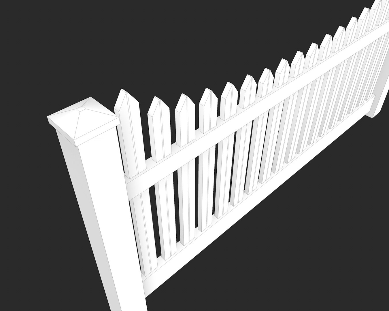 wooden fence 3d model