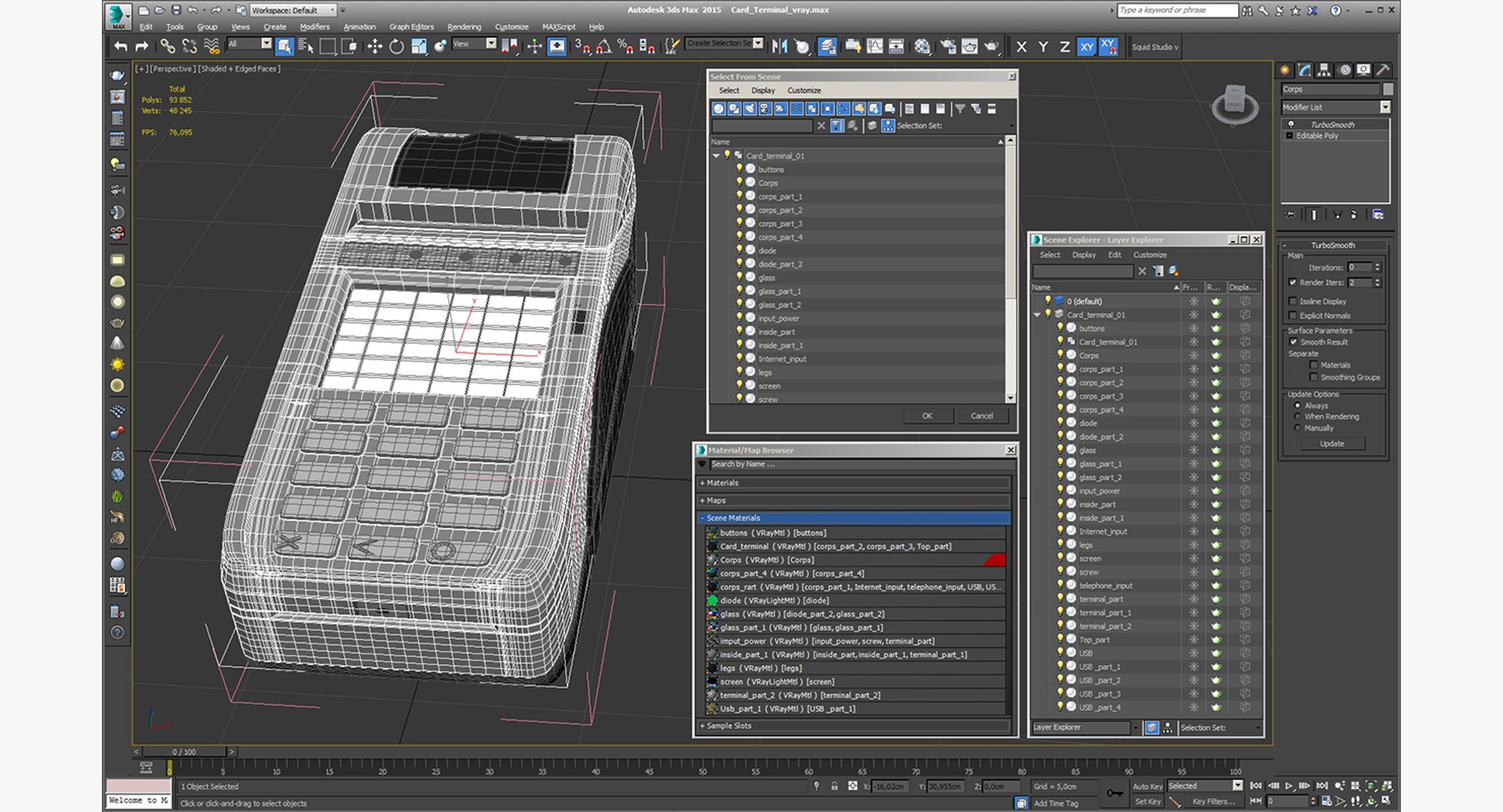 3D card terminal - TurboSquid 1219162