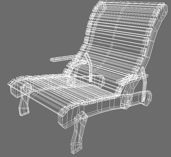 3d beach chair model