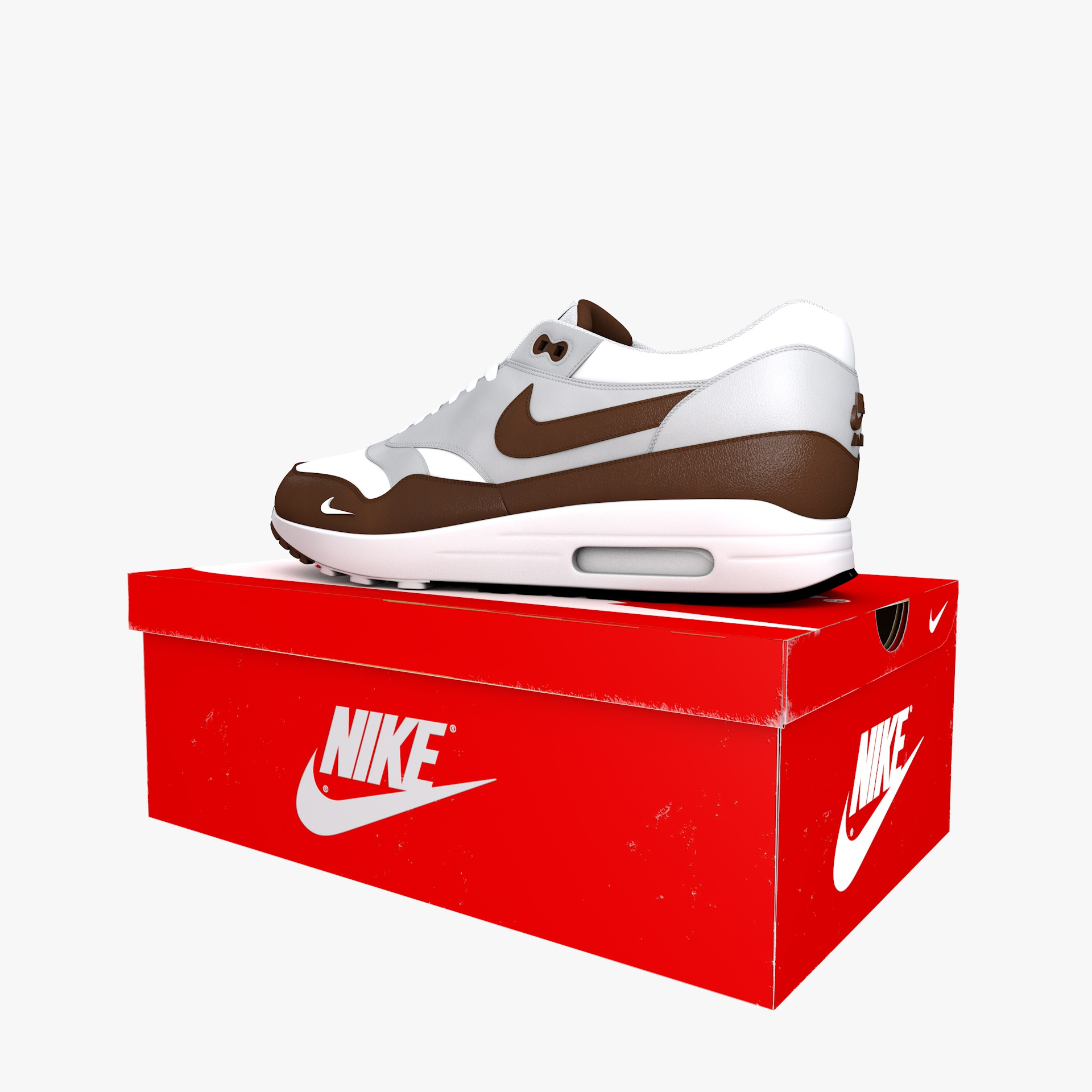 Nike Air Max 1 Leather Brown 3D 모델 - TurboSquid 1918145