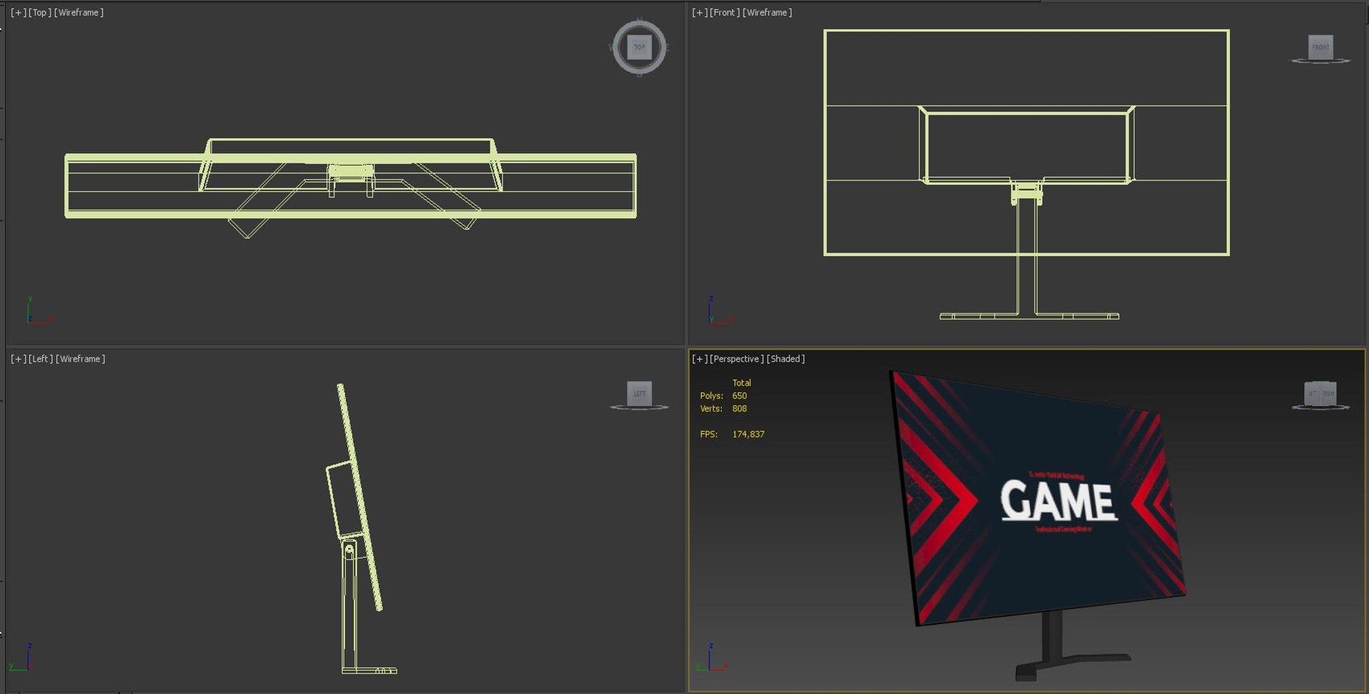 Designed computer monitor screen 3D model - TurboSquid 1631779