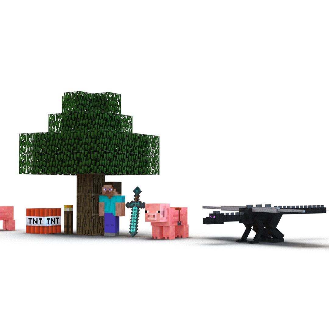 3d model minecraft set torch